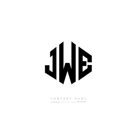 Jwe Letter Logo Design With Polygon Shape Jwe Polygon And Cube Shape