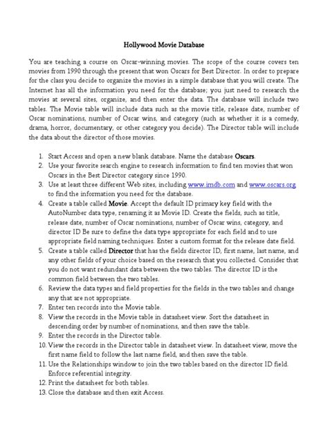 Ms Access Assignments Pdf Databases Information Technology Management