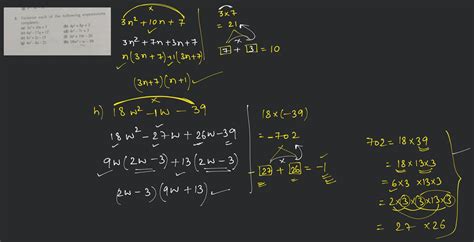 Factorise Each Of The Following Expressions Completely Filo
