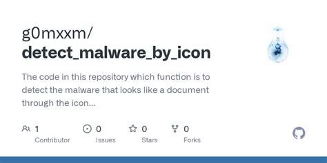 GitHub G Mxxm Detect Malware By Icon The Code In This Repository Which Function Is To Detect