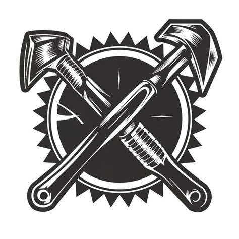 Monochrome Logo Ballpeen Vector Illustration Premium Ai Generated Vector