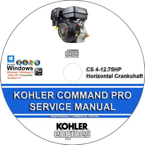 Kohler Command Pro CS 4-12.75HP Horizontal Crankshaft Service Repair Manual | eBay
