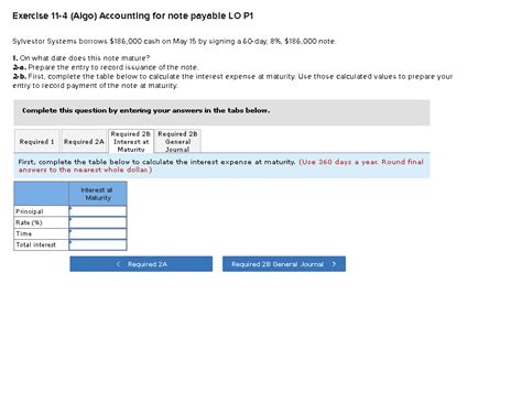 Solved Exerclse Algo Accountlng For Note Payable LOP Chegg Com