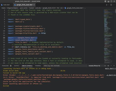 IOS Build Conflict With Google Fonts Due To Asset Manifest Import On