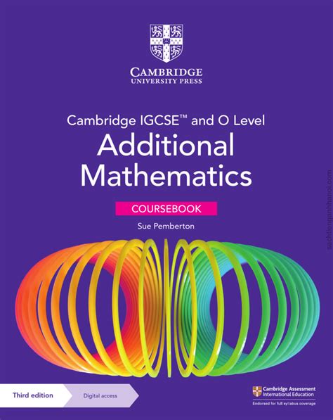 [sách] Cambridge Igcse And O Level Additional Mathematics 3rd Edition 2023 Coursebook Sách