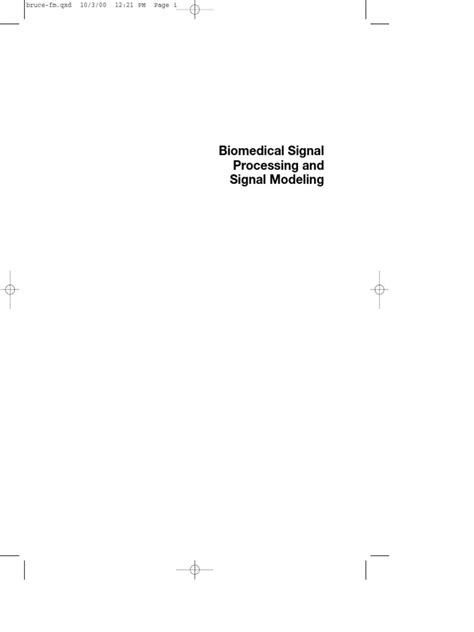 Biomedical Signal Processing And Signal Modeling Bruce Pdf Download