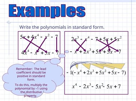 Introduction To Polynomials And Examplesppt