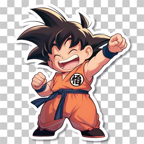Chibi Goku Dragon Ball Sticker Cute Anime Sticker Png