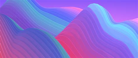Цветные абстрактные волнистые формы 5k2k Ultrawide 21 9 обои 5120x2160