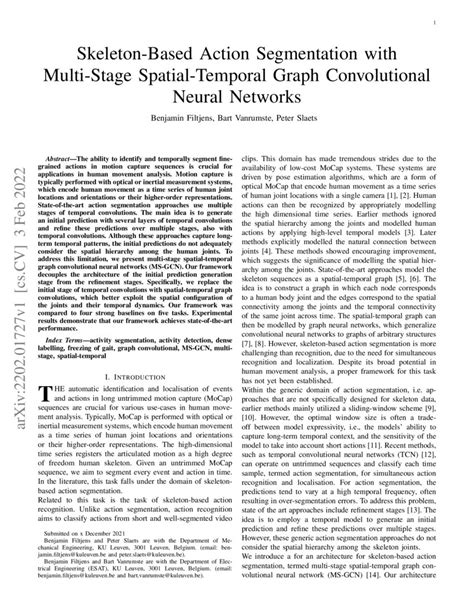 Skeleton Based Action Segmentation With Multi Stage Spatial Temporal