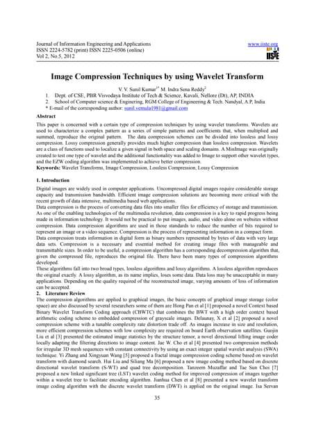 image compression techniques by using wavelet transform pdf web