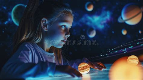 Elementary Student Learning about Star and Planet at Astronomy Lesson ...
