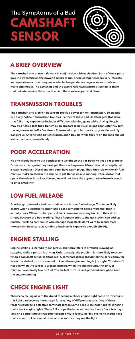 Symptoms Of A Bad Camshaft Sensor