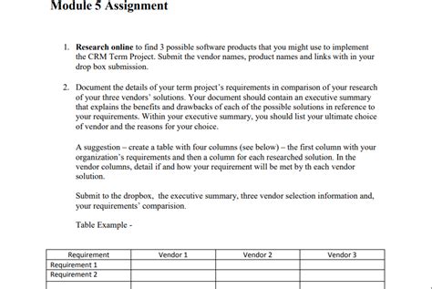 module 5 assignment 1 research online to find 3