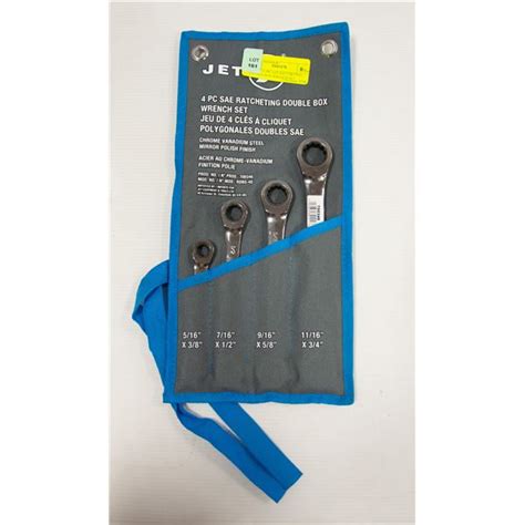 New Jet 4pc Sae Ratcheting Double Box Wrench Set