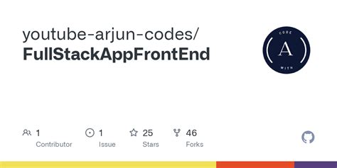 GitHub Youtube Arjun Codes FullStackAppFrontEnd