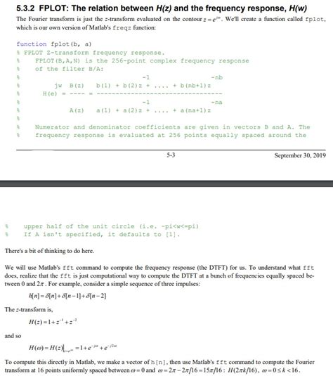 Solved 532 Fplot The Relation Between Hz And The