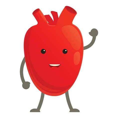 Healthy Smiling Heart Icon Cartoon Style 14347278 Vector Art At Vecteezy