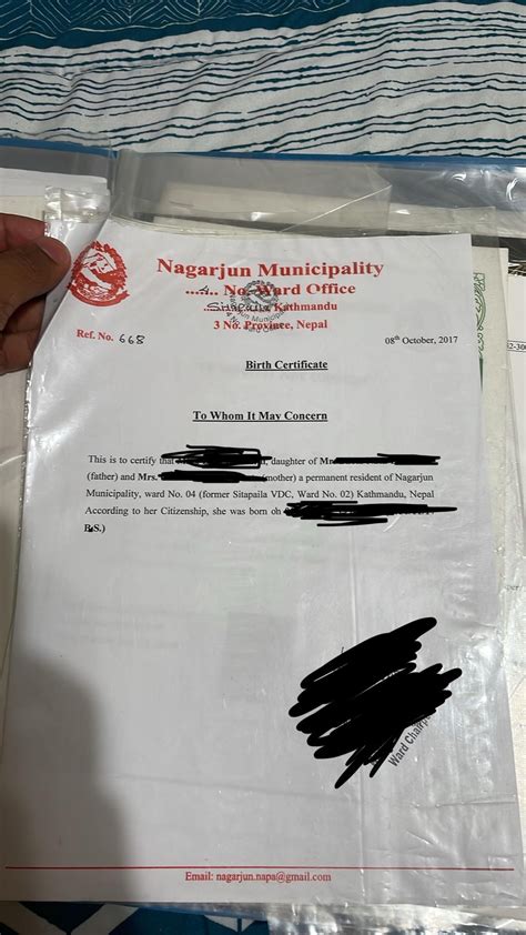 Birth Certificate Of Nepal