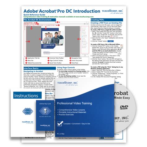 adobe acrobat pro dc deluxe training tutorial course with quick