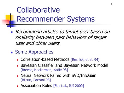 Ppt Collaborative Recommender Systems Powerpoint Presentation Free Download Id 5743794