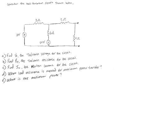 Solved Consider The Two Terminal Circuit Shown Below A Chegg Com