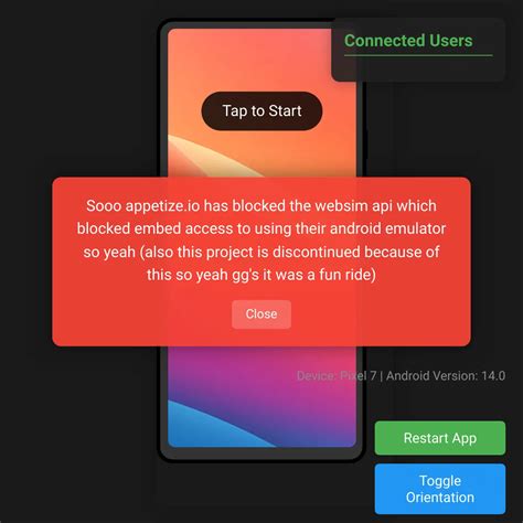 Discontinued Android Emulator Using