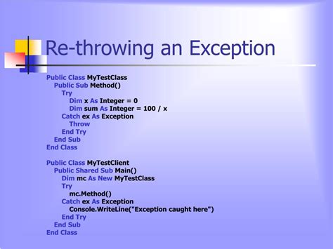 PPT EXCEPTION HANDLING IN NET PowerPoint Presentation Free Download ID 4877452