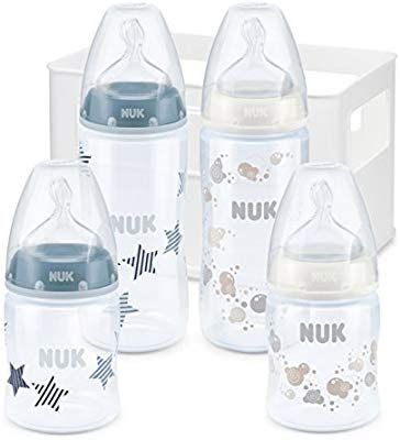 NUK First Choice+ Babyflaschen Starter Set, mit 4 Babyflaschen inklusiv ...