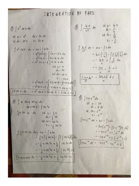 Integration By Parts And Integration Of Rational Fractions Pdf