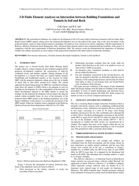 3d finite element analysis on interactions between building foundation