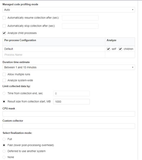 vtune profiler reports collection failed running in hotspots mode