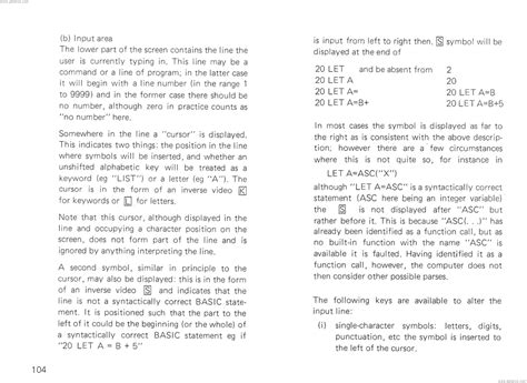 Sinclair Zx80 User Manual 4k Basic For Zx80