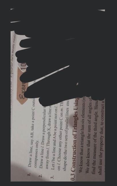 Exercise 10 11 Draw A Line Say AB Take A Point C Outside It Through