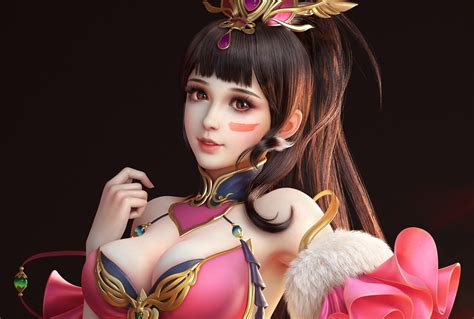 배경 화면 피부 헤어 스타일 인간의 몸 속눈썹 담홍색 흑발 Cg Artwork 가슴 미술 보석류 긴 머리 히메 컷 행사 앞머리 패션 디자인