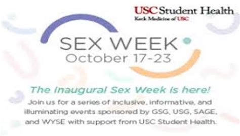 USC Debuts Inaugural Sex Week The Lid
