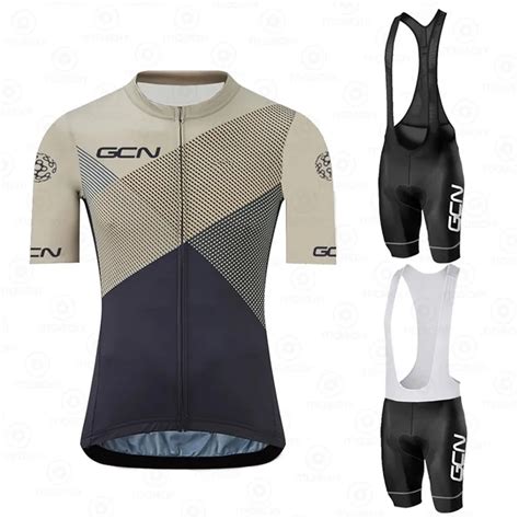 ₩18558에서 Gcn 사이클링 저지 세트 Mtb 유니폼 자전거 마모 로파 시클리 미스 모 자전거 옷 남자 짧은 자전거 의류