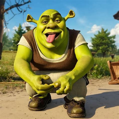 Shrek Licking His Foot