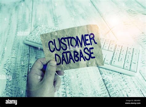 Writing Note Showing Customer Database Business Concept For Uptodate On Customer Information