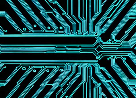 Premium Ai Image Blue Circuit Board Background