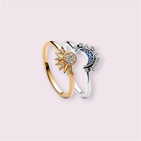 Sun And Moon Ring Set Etsy