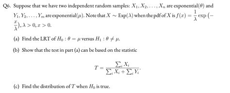 Solved Q Suppose That We Have Two Independent Random Chegg Com
