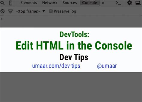 Editar Html En El Panel De La Consola Blog Chrome For Developers