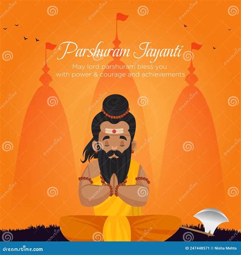 Banner Design Of Happy Parshuram Jayanti Stock Vector Illustration Of