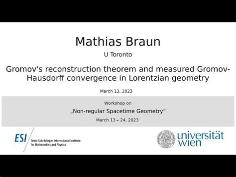 Free Video Gromovs Reconstruction Theorem And Measured Gromov Hausdorff Convergence In