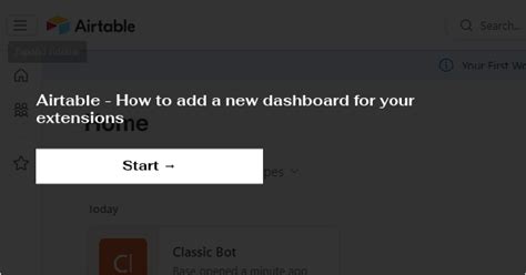 Airtable How To Add A New Dashboard For Your Extensions