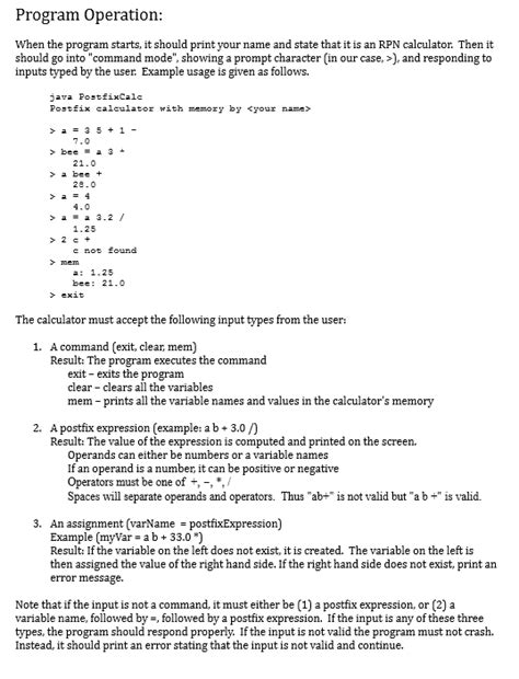 Solved Write A Command Line Calculator Program That Can