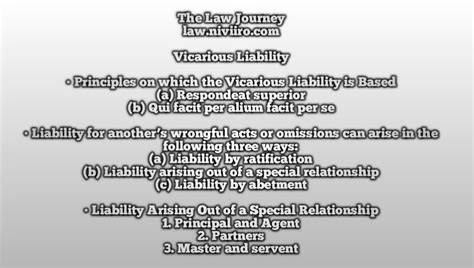 Vicarious Liability Law Of Torts