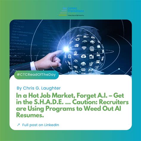 how to ditch ai resumes in a hot job market career transitions center