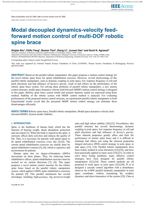 pdf modal decoupled dynamics velocity feed forward motion control of